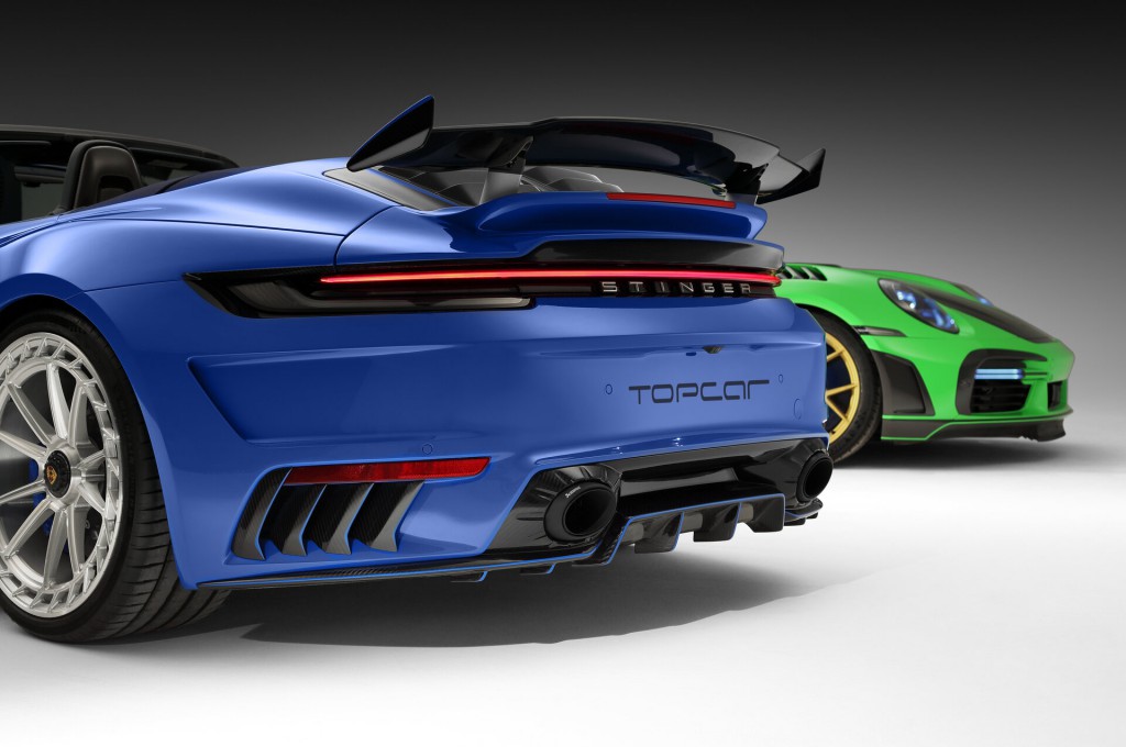 Blue Turbo S Cabrio and Green Turbo S Coupe / TopCar